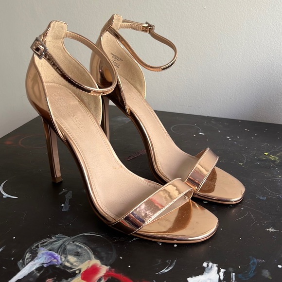 ASOS | Shoes | Gold Metallic Asos Stiletto Heels 8 | Poshmark
